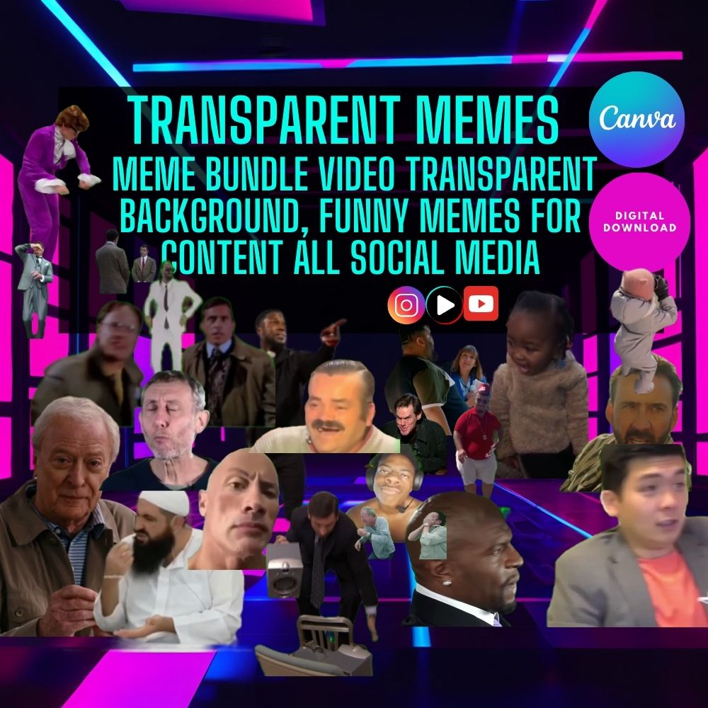 Transparent Memes | Meme Emotes - Social Media Canva - Mooi Media