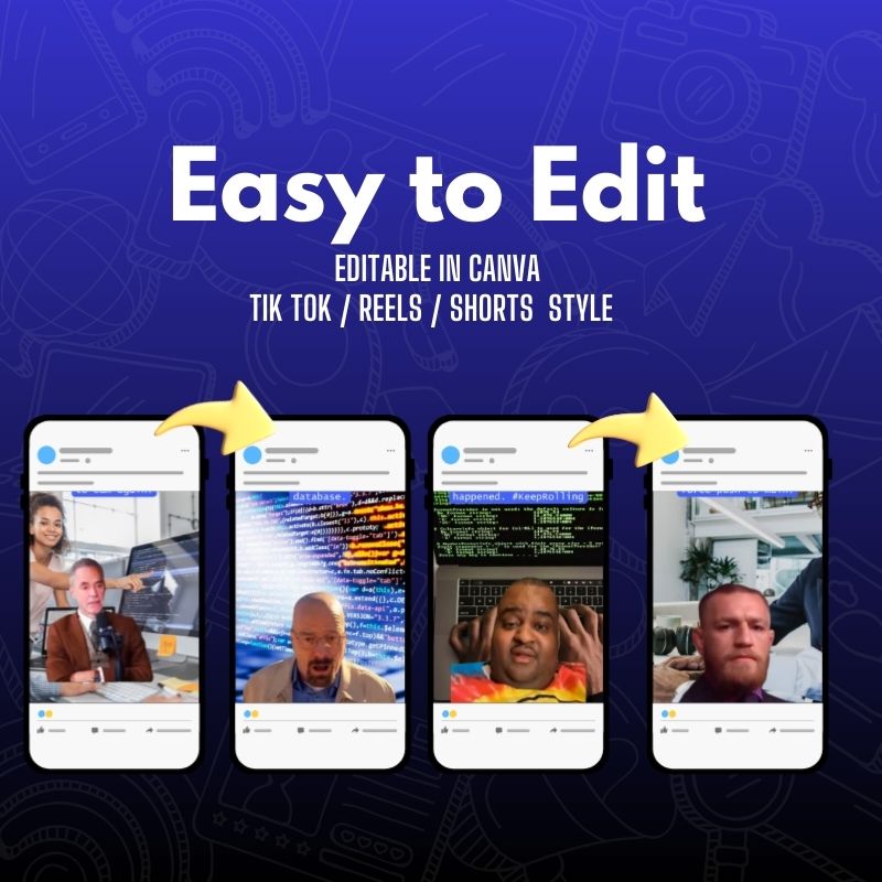 Tech Coding Meme Templates for Canva | Funny Developer Social Media ...