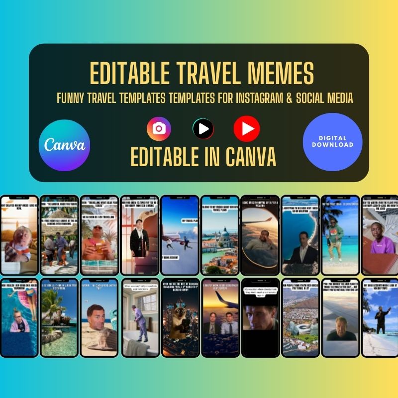 Travel Meme Templates Canva - Mooi Media