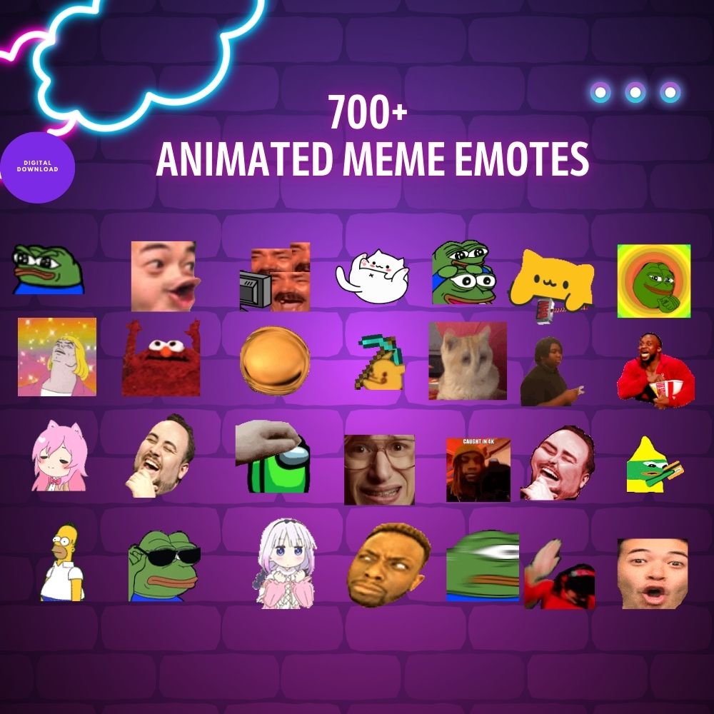 700+ Animated Twitch & Discord Emotes Bundle – GIF Format Mega Pack ...